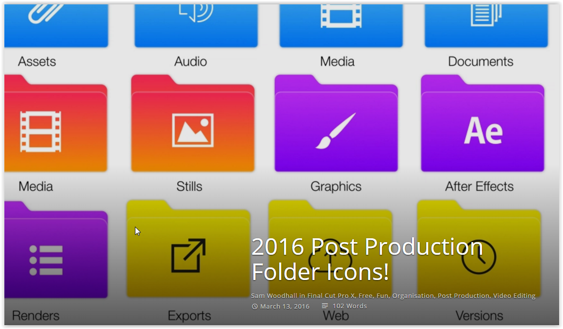 Cool Folder Icons for Post Production – Videoguys