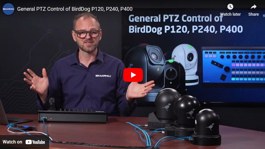Skaarhoj optimized PTZ controller for BirdDog – Videoguys
