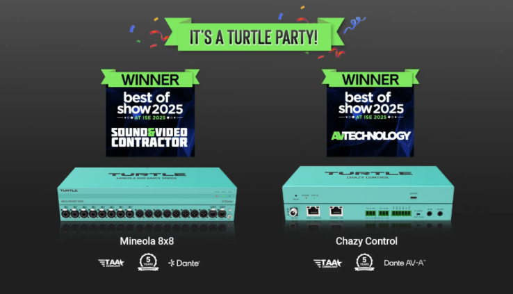 Brand New Turtle AV Mineola & Chazy Control Win Dual “Best of ISE Show – Videoguys