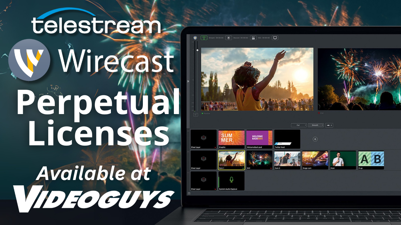 Telestream Wirecast Perpetual Licenses for Live Production – Videoguys