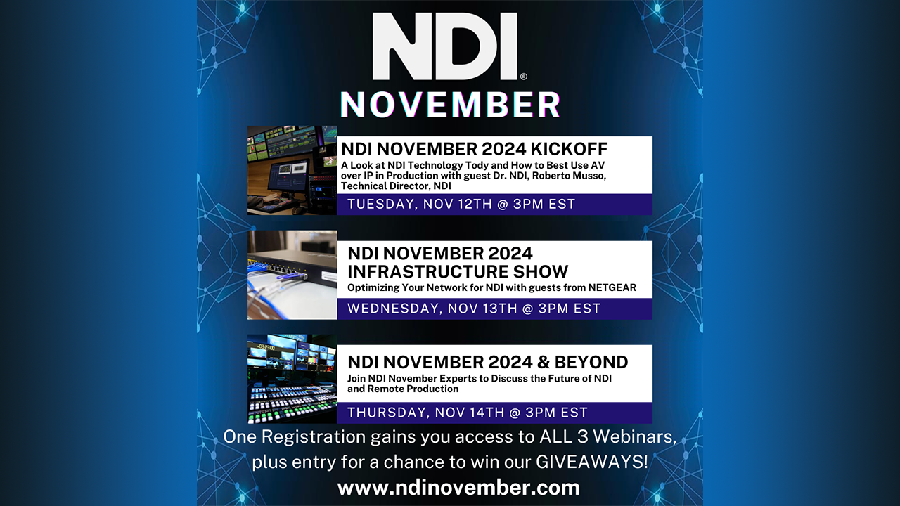 Register Now for NDI November 2024 – Videoguys
