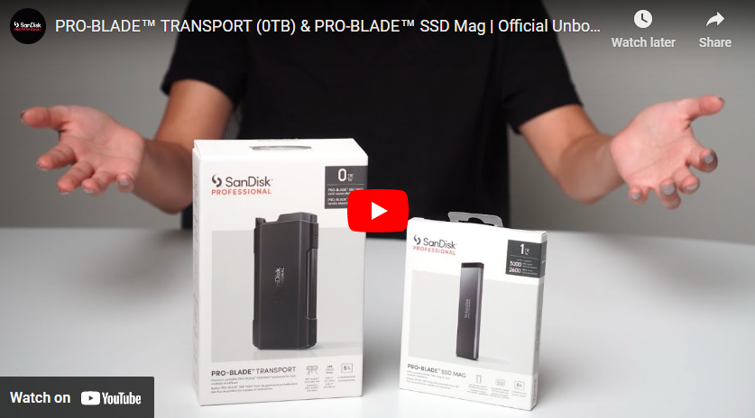 Unboxing the SanDisk Professional PRO-BLADE SSD Mag & TRANSPORT – Videoguys