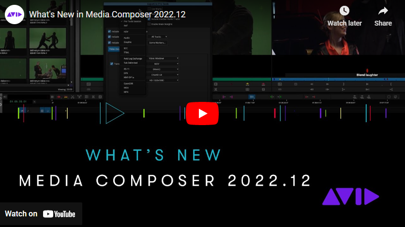Avid Media Composer 2022.12 Brings New Pro Tools Workflows – Videoguys
