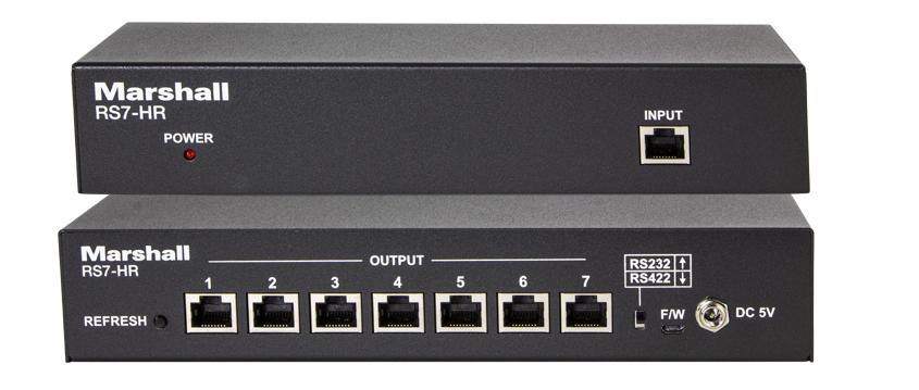 Marshall RS232/RS485 Home Run Splitter (1-7) with Amplifier – Videoguys