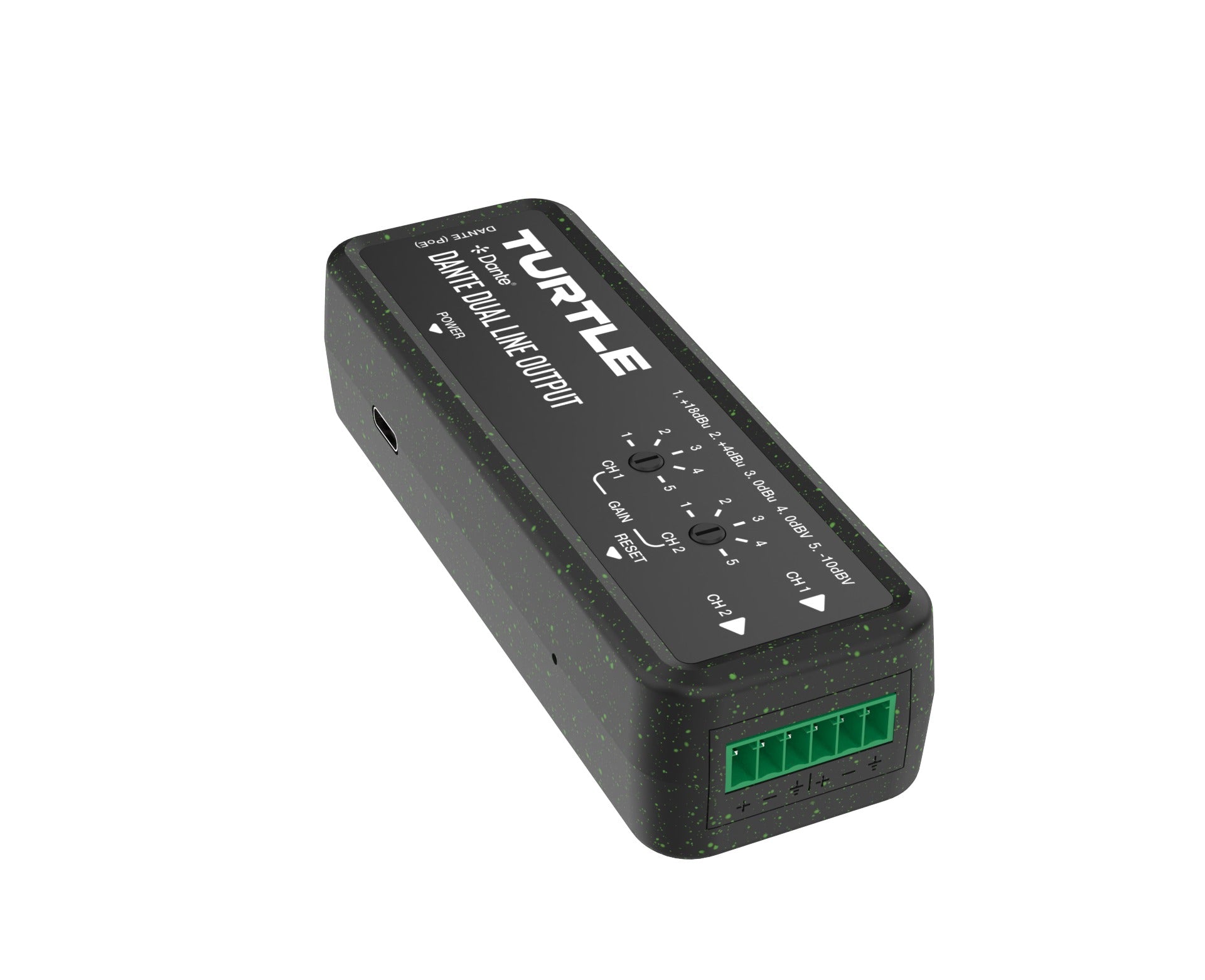 Turtle Dante Dual Channel Analog Line Output Adapter with Gain Control ...